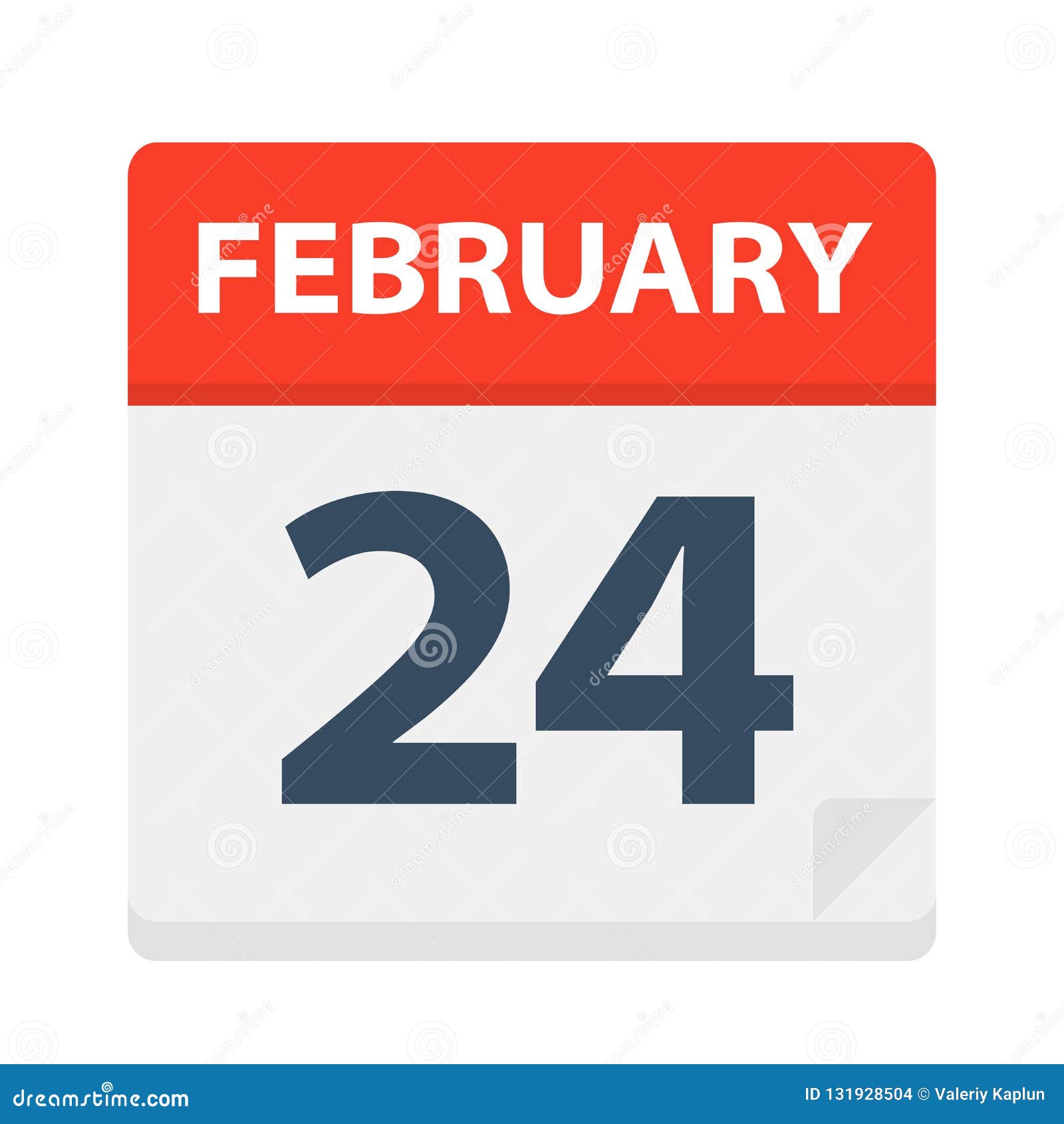 February 24 - Calendar Icon Stock Illustration - Illustration of 2022 ...