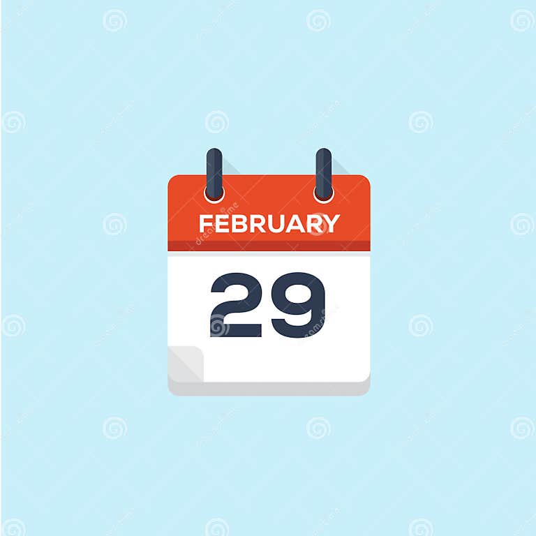 29. February Calendar, Vector Illustration Stock Vector - Illustration ...