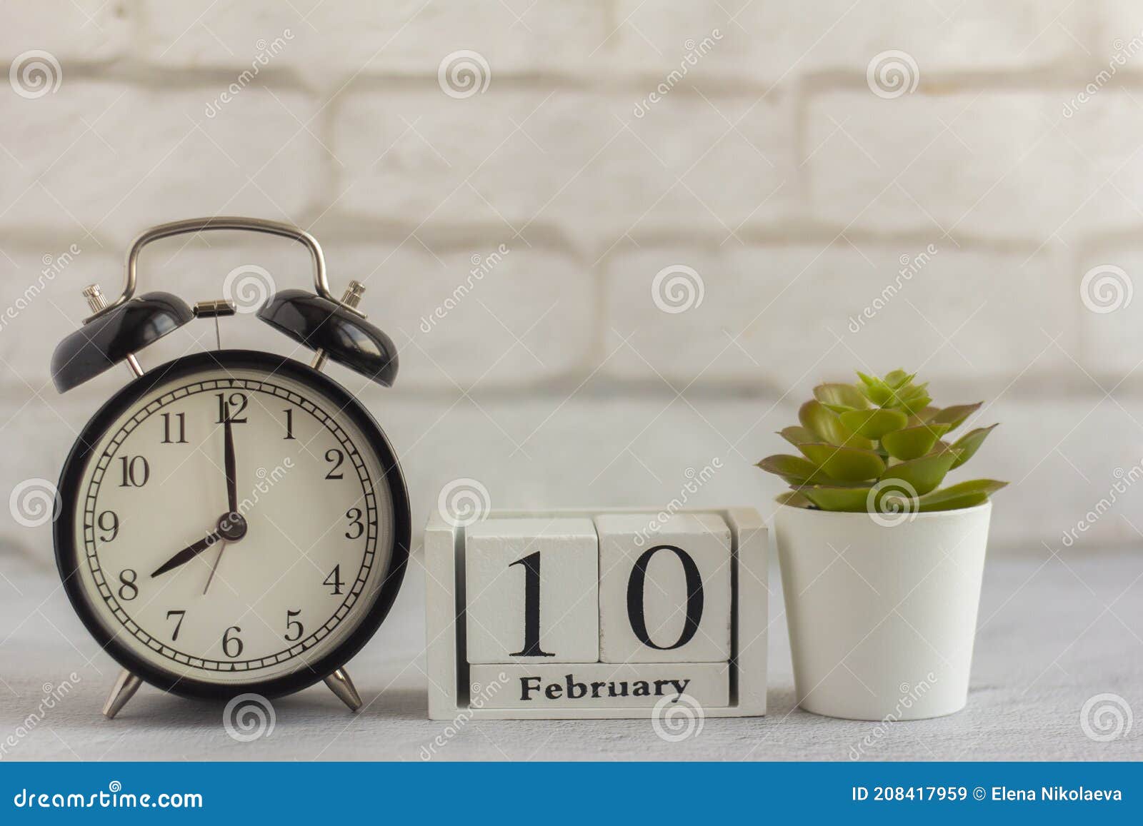 February 10 on the Calendar. Winter February Morning Stock Image ...