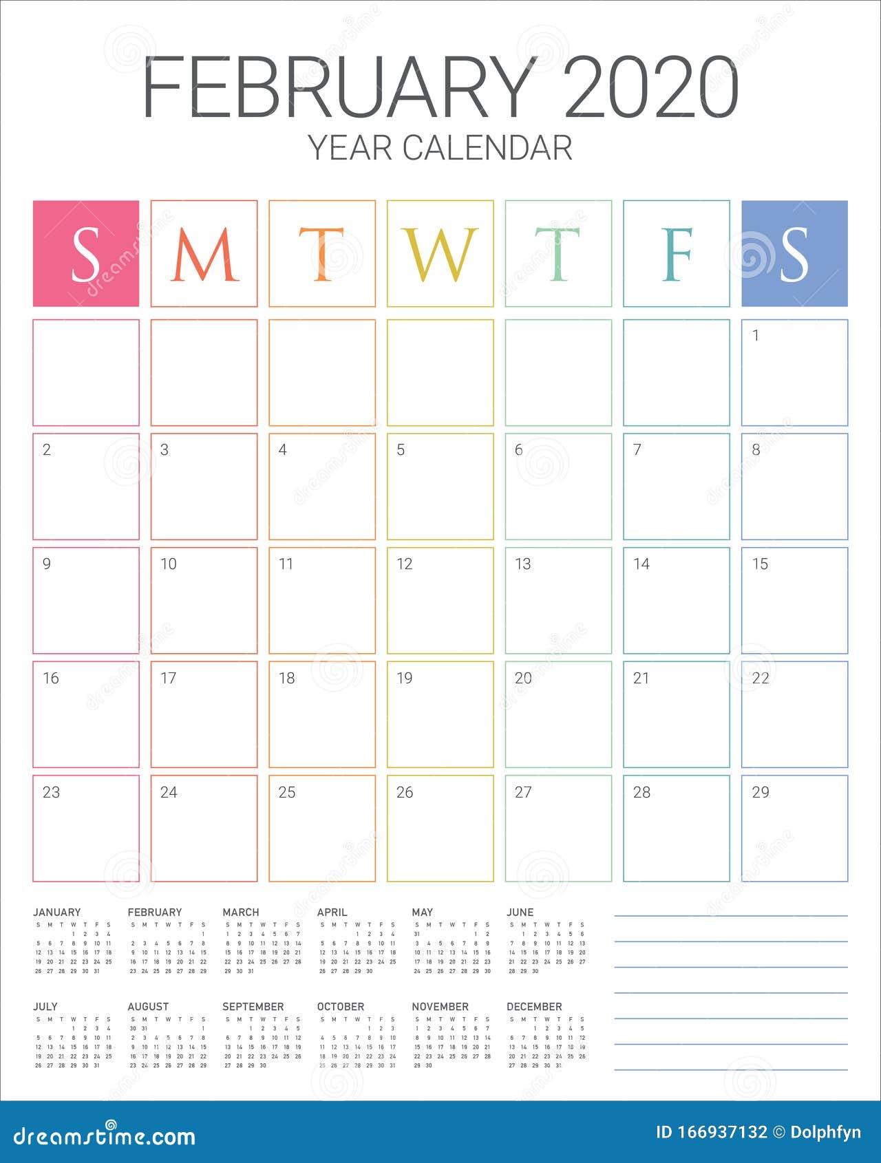 February 2020 Desk Calendar Vector Illustration Stock Vector ...