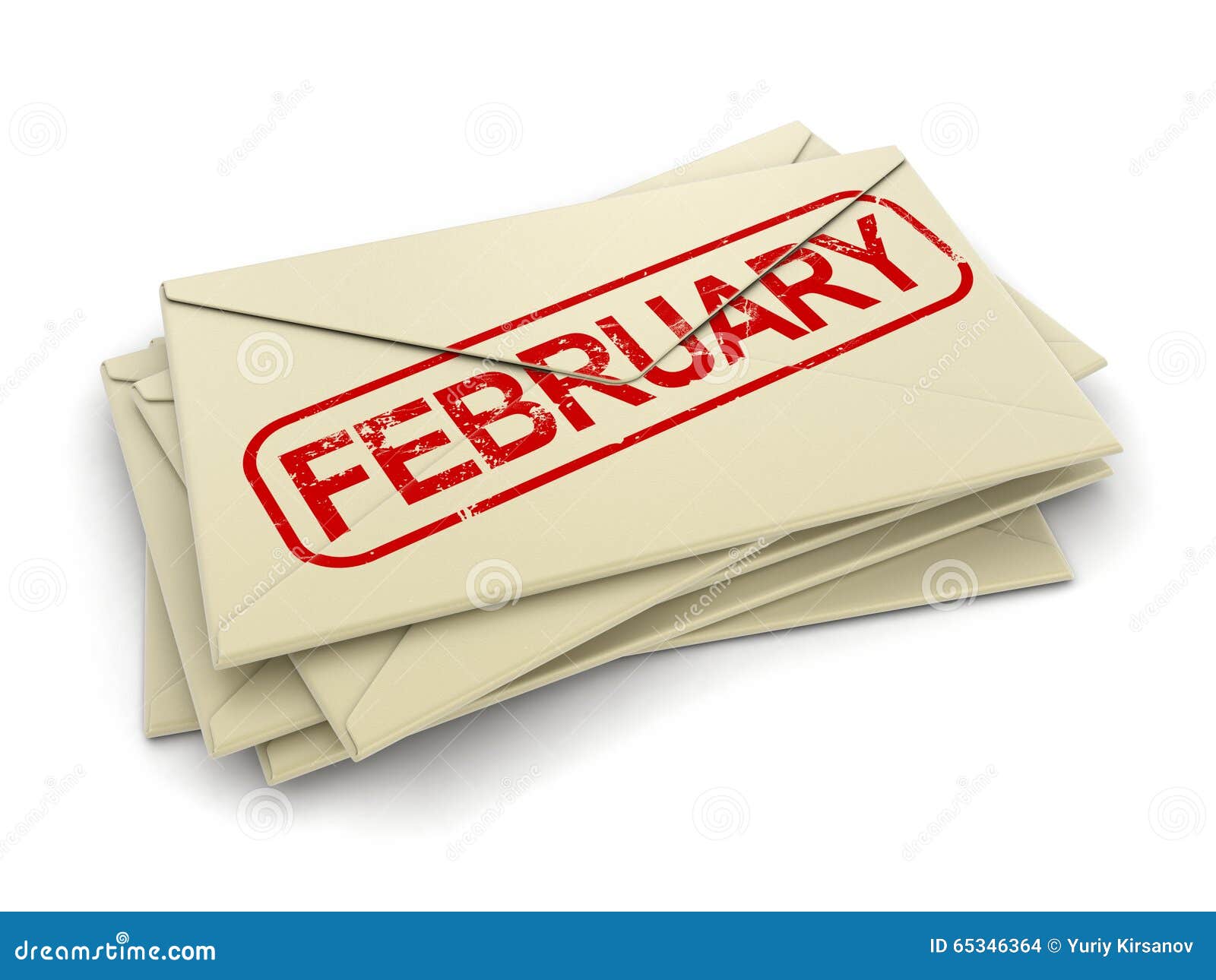 February Letters (clipping Path Included) Stock Illustration ...