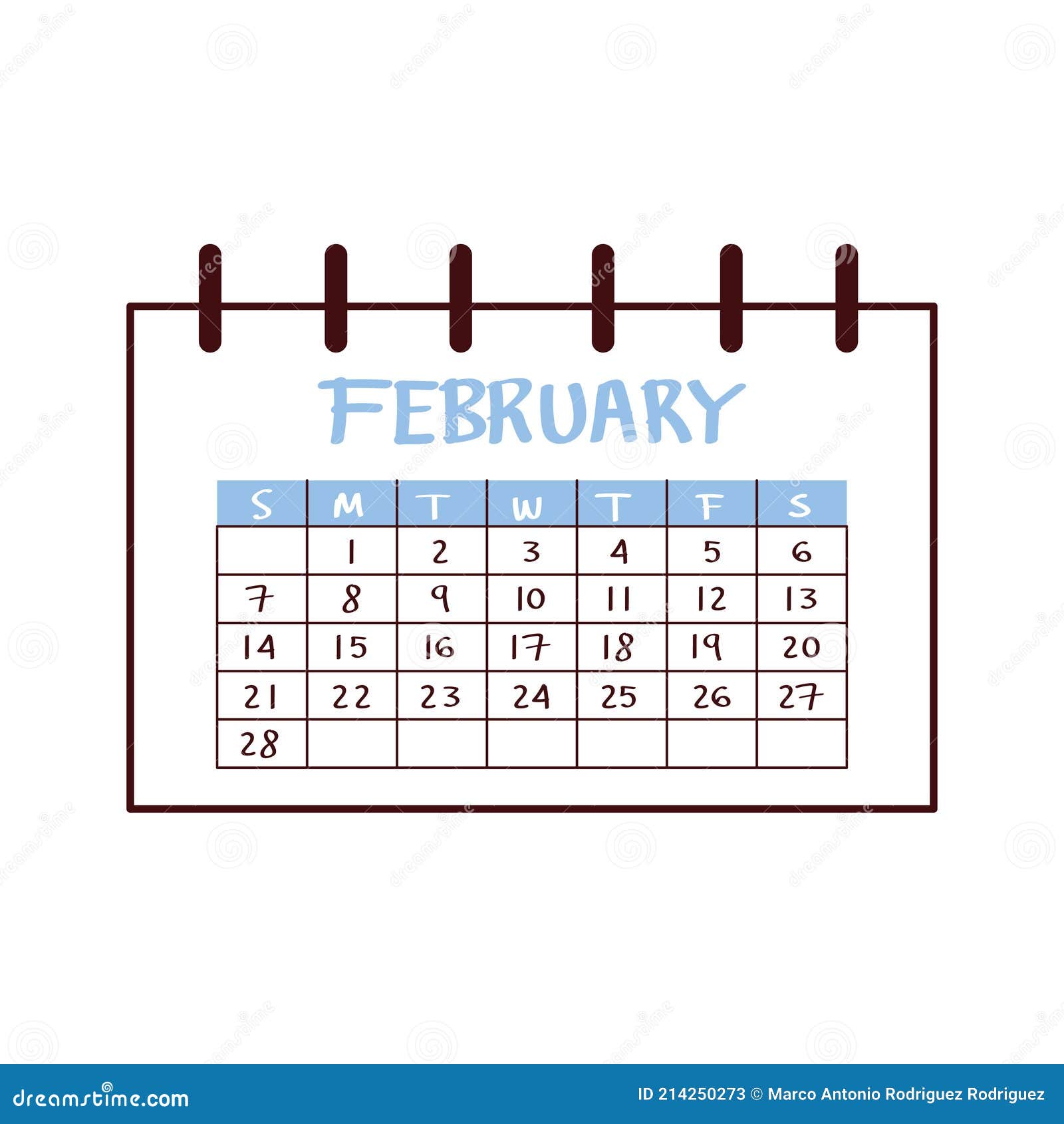February Month Calendar Icon Stock Vector - Illustration of business ...