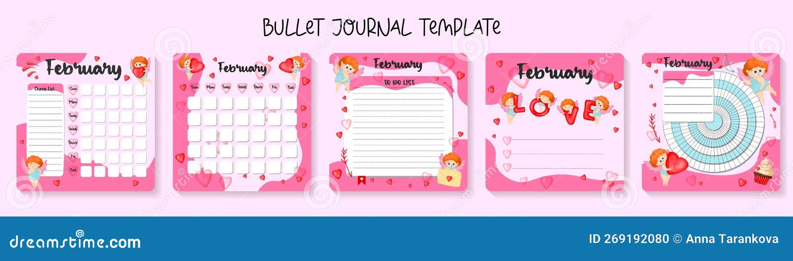 February Monthly Planner, Weekly Planner, Habit Tracker Template And ...