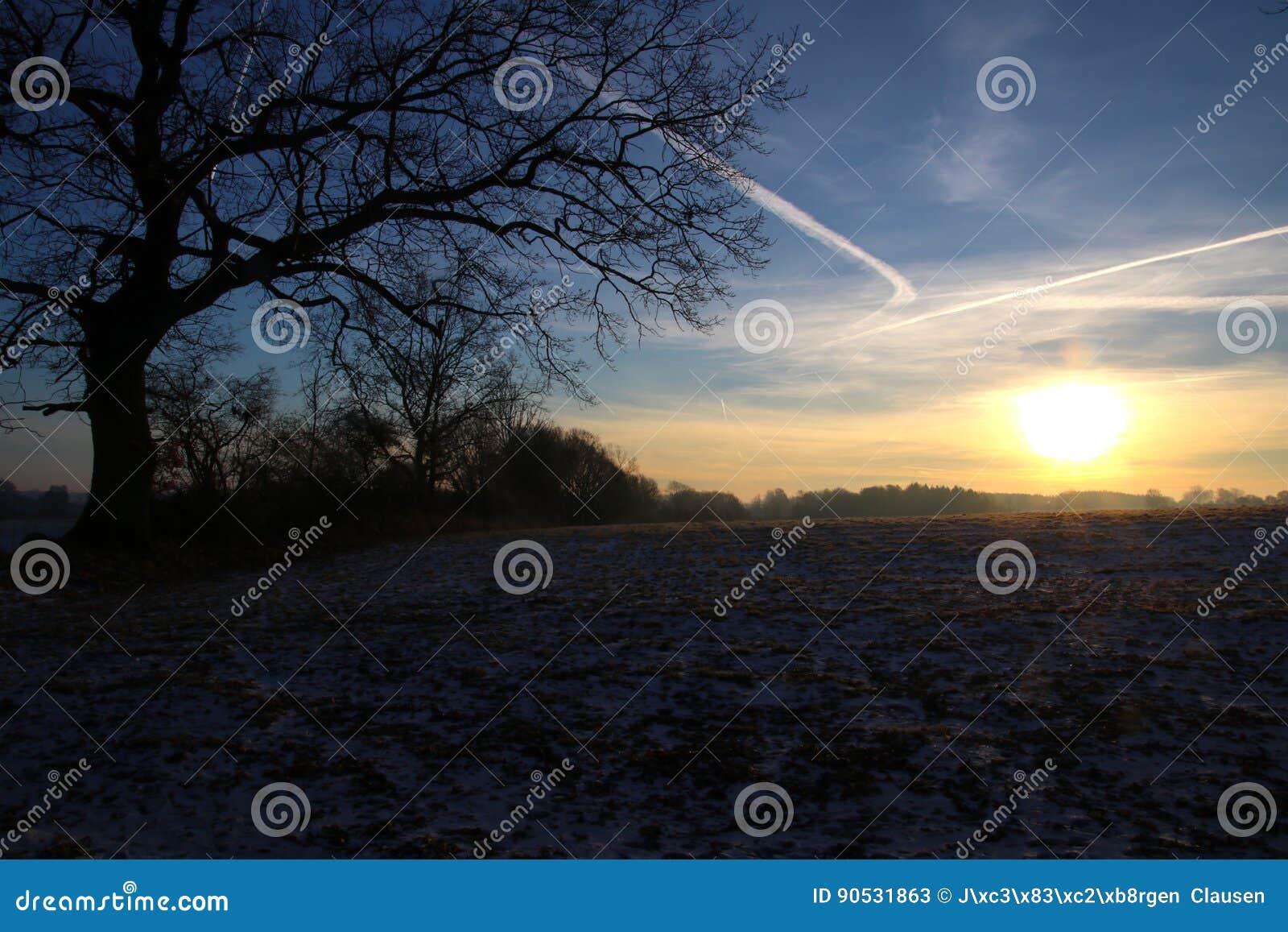 February Morning in the Sunrise Stock Image - Image of colorful, lovely ...
