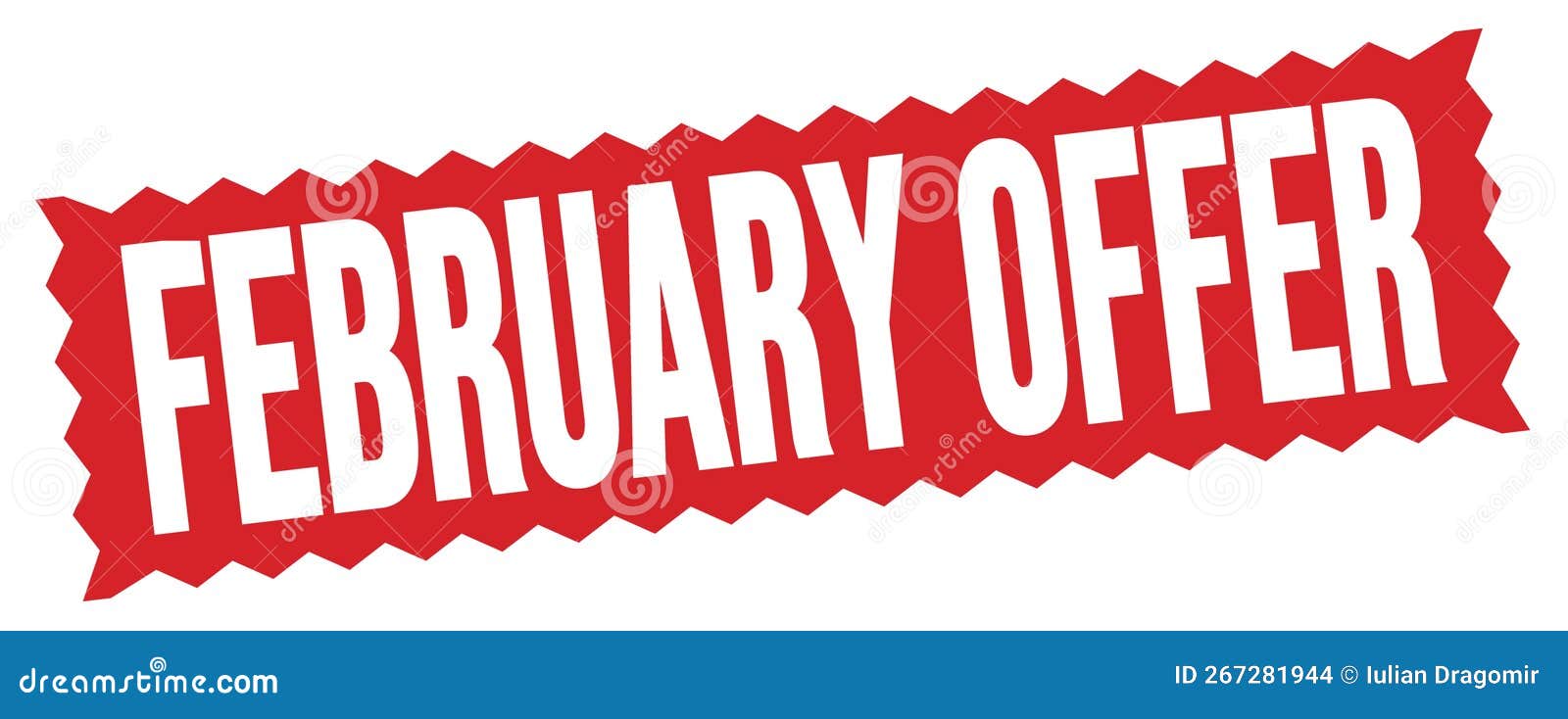 FEBRUARY OFFER Text Written on Red Stamp Sign Stock Illustration ...