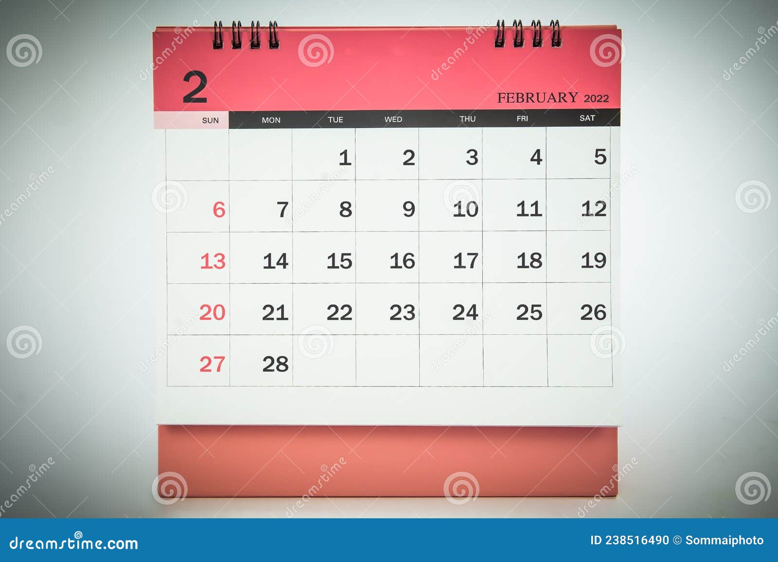 February is the Second Month of the Year 2022 Desk Calendar Stock Photo ...