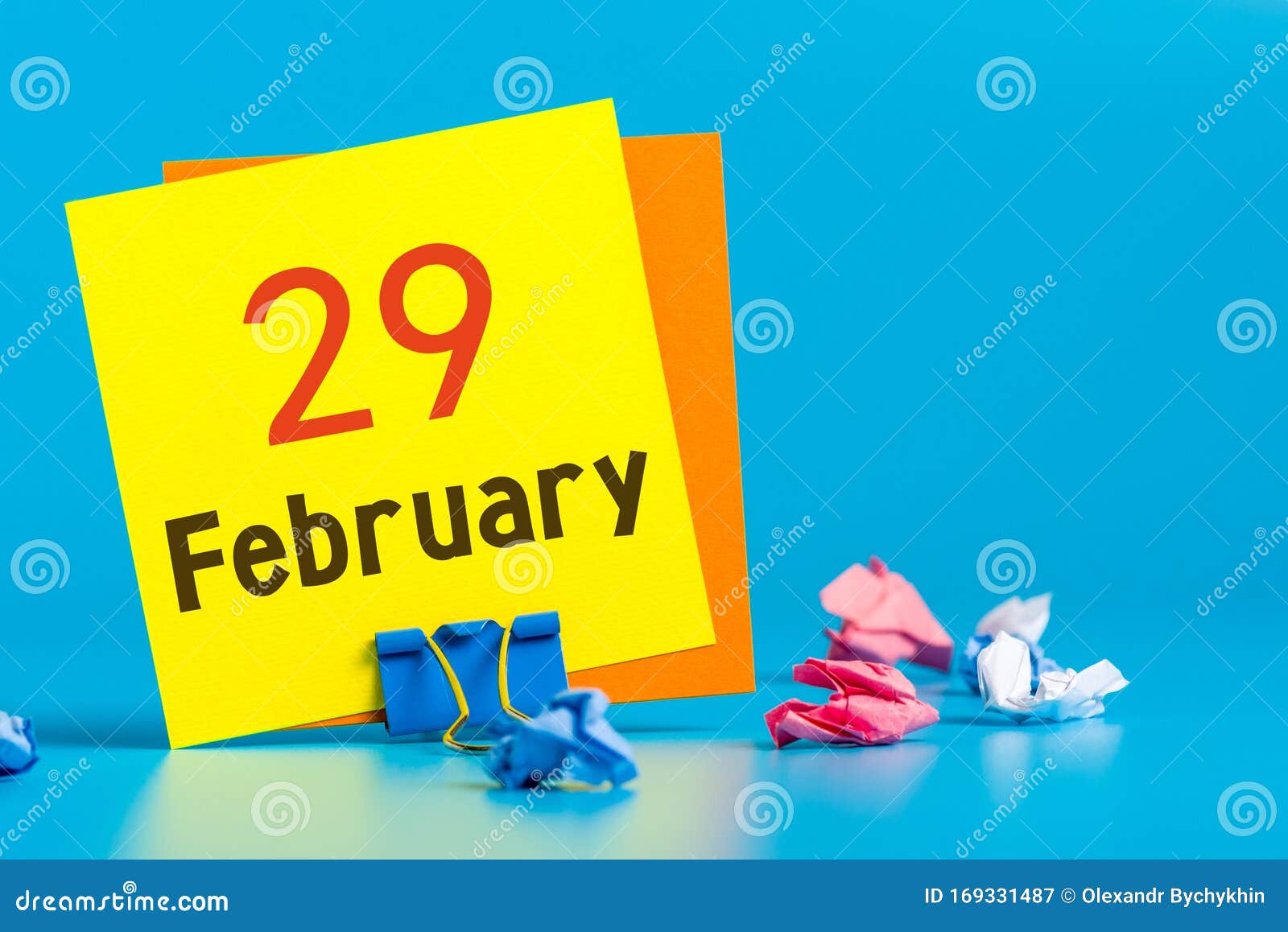February 29th. Calendar for February 29 on Workplace Stock Image ...