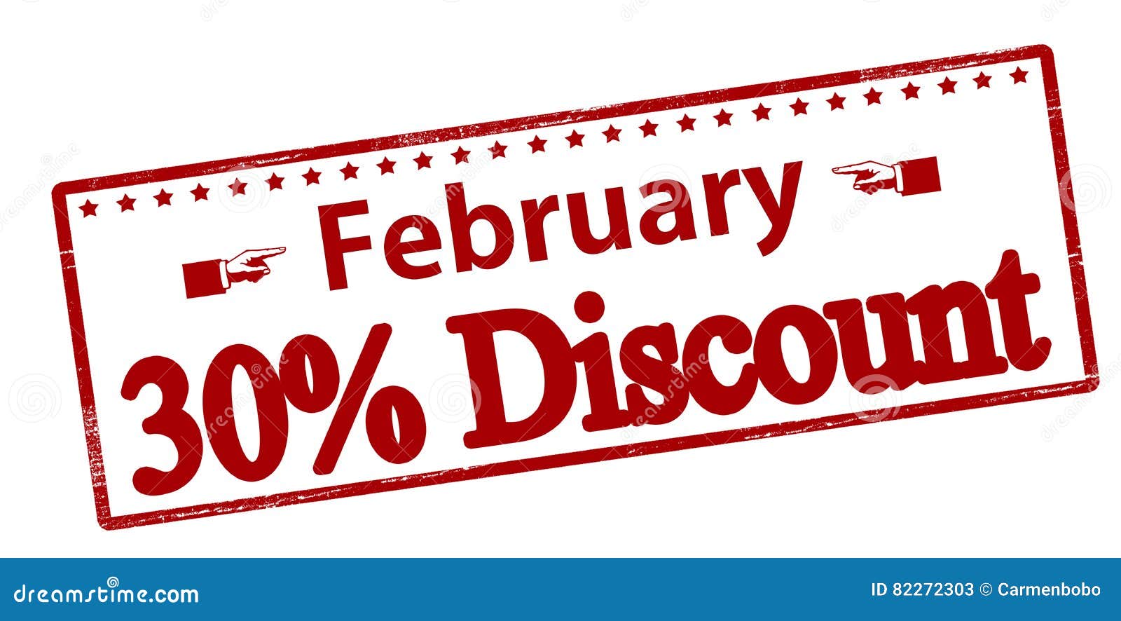 February Thirty Percent Discount Stock Illustration - Illustration of ...