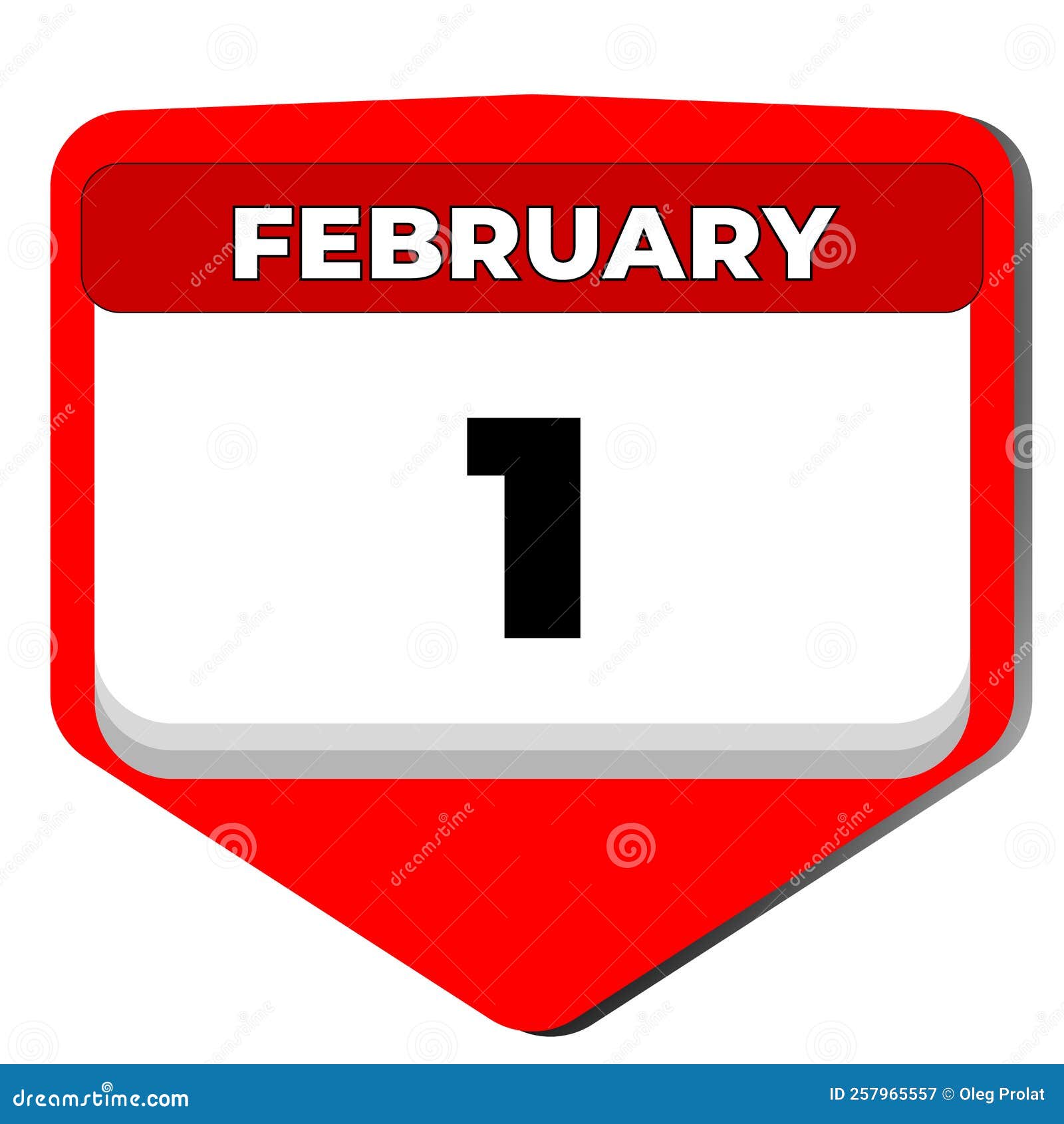1 February Vector Icon Calendar Day. 1 Date of February. First Day of ...
