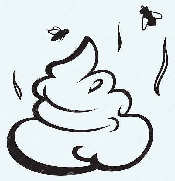 Feces cartoon stock vector. Illustration of gross, background - 34581009