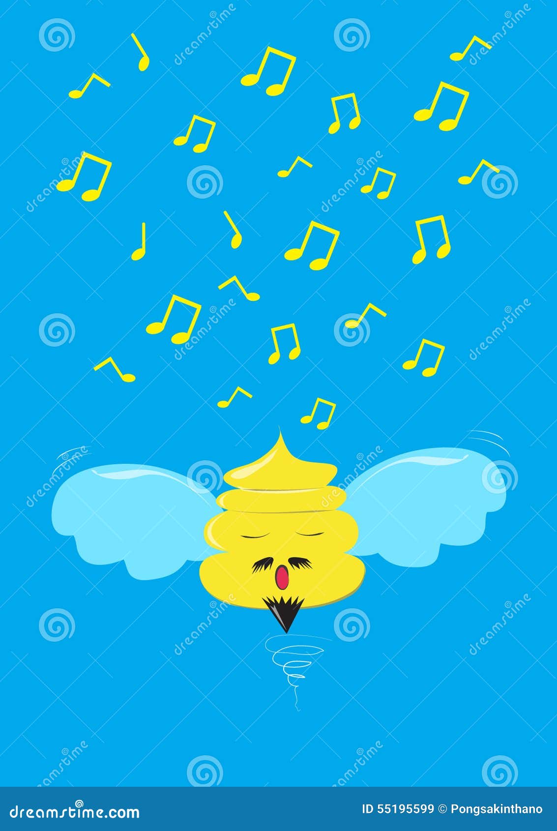 Feces fly happy stock vector. Illustration of nasty, cartoon - 55195599