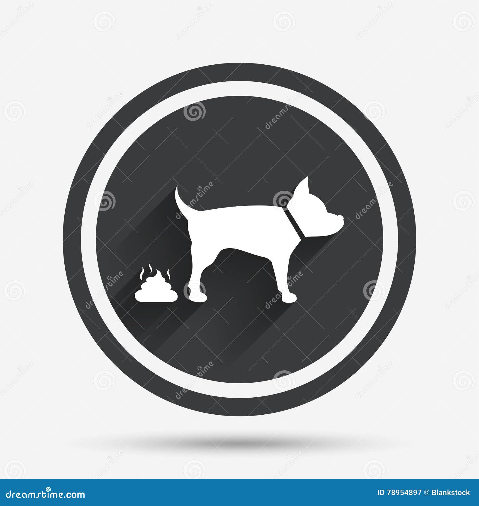 Feces Sign Icon. Clean Up after Pets Symbol Stock Vector - Illustration ...