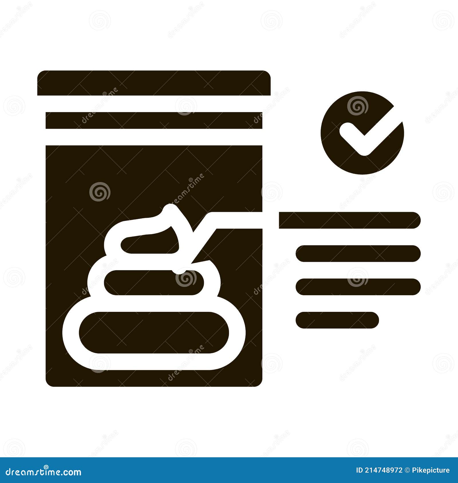 Feces in Vitro Test Icon Vector Glyph Illustration Stock Vector ...