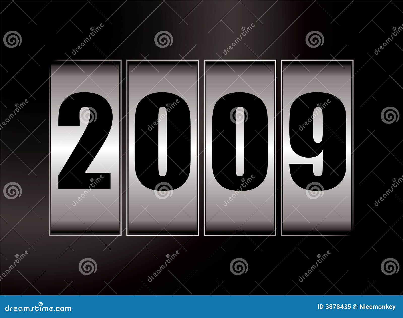 Fecha 2009 ilustración del vector. Ilustración de feliz - 3878435