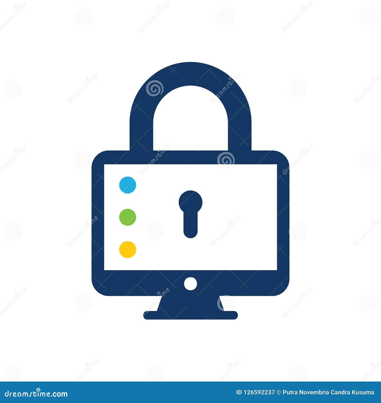 Fechamento Logo Icon Design Do Desktop Ilustração do Vetor - Ilustração ...