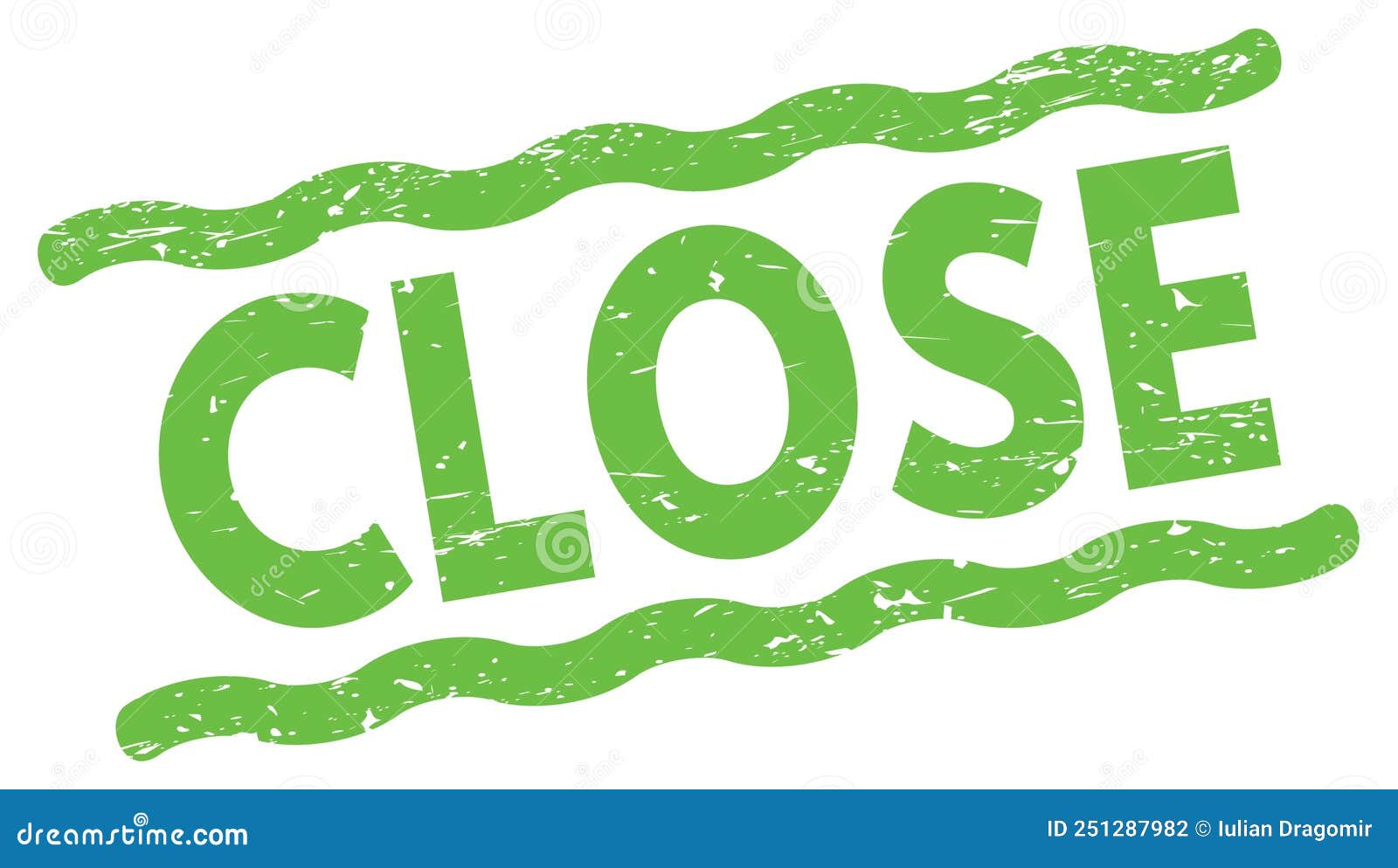 Fechar Texto No Sinal De Carimbo De Linhas Verdes Ilustração Stock ...