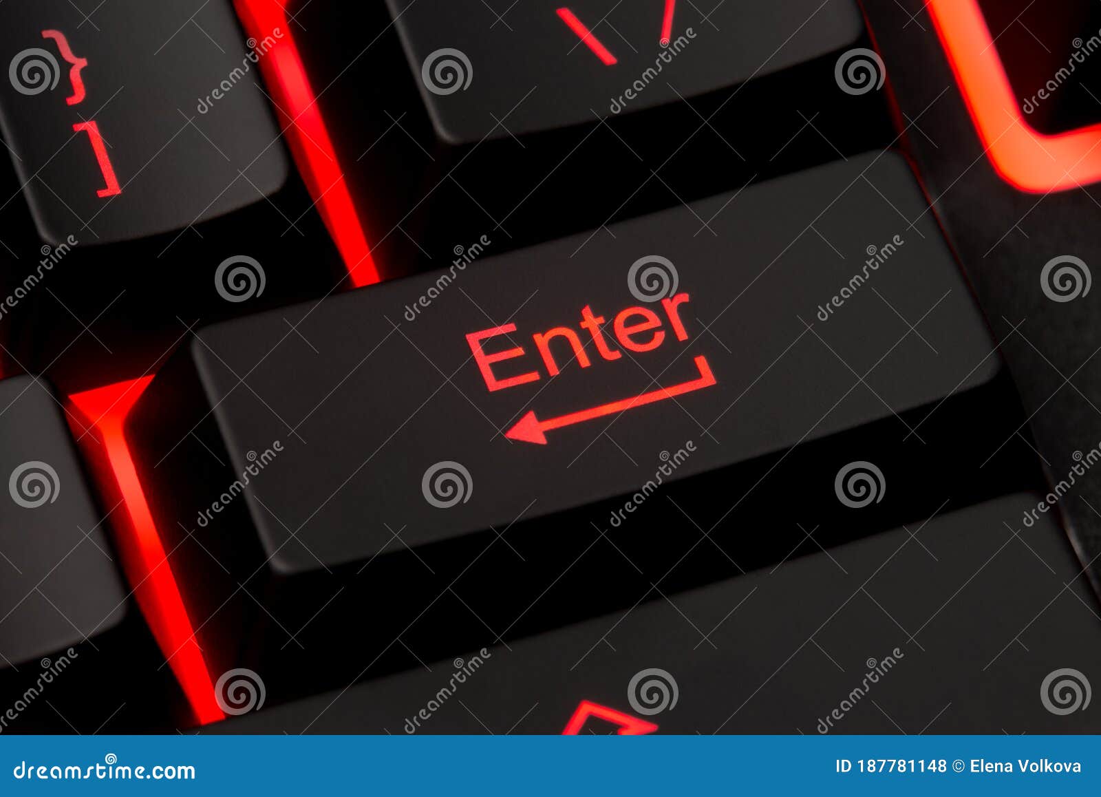 Fechar Uma Chave Enter Do Computador Foto de Stock - Imagem de sinal ...