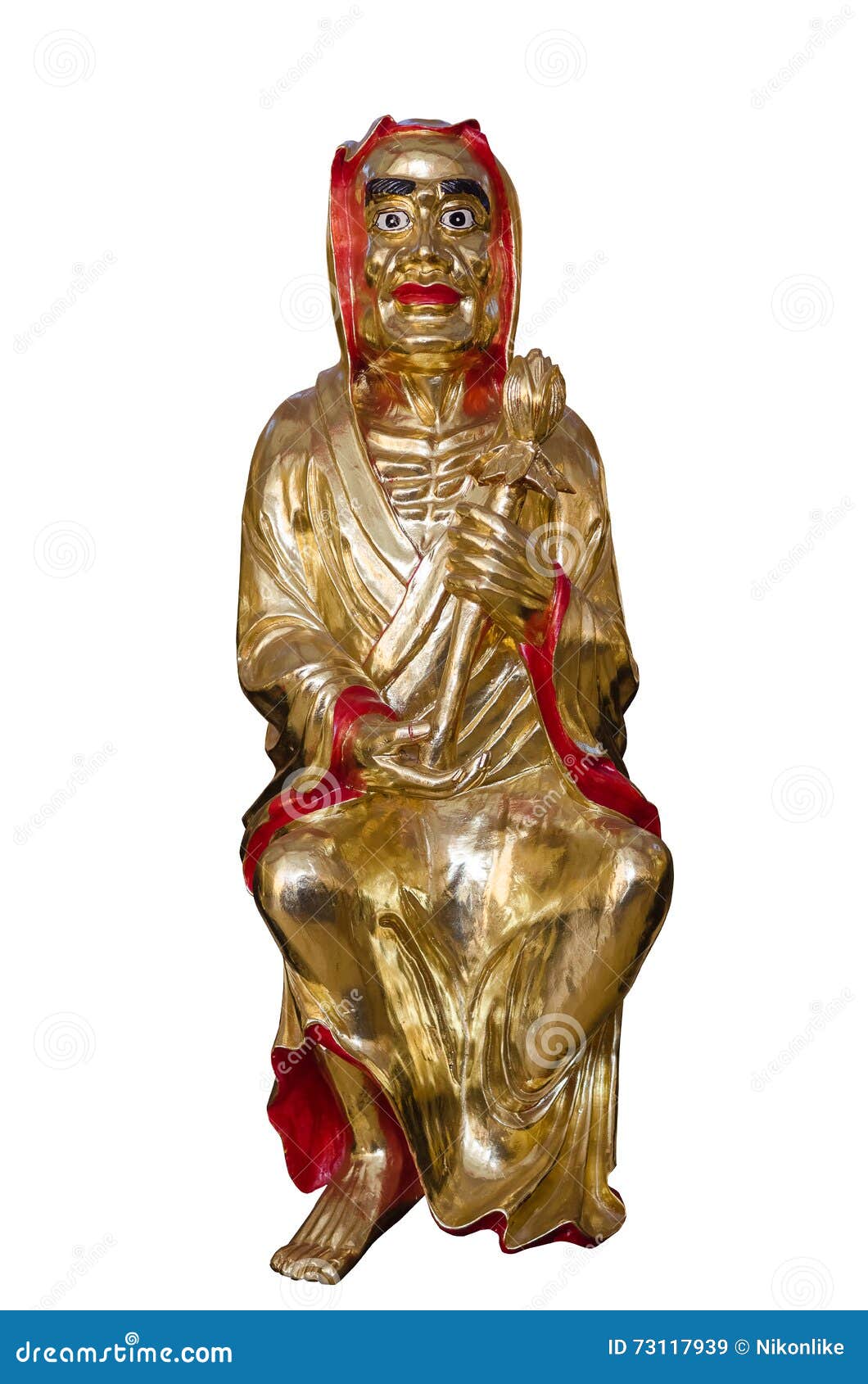 Feche Acima Da Monge Dourada Chinesa Imagem de Stock - Imagem de ...