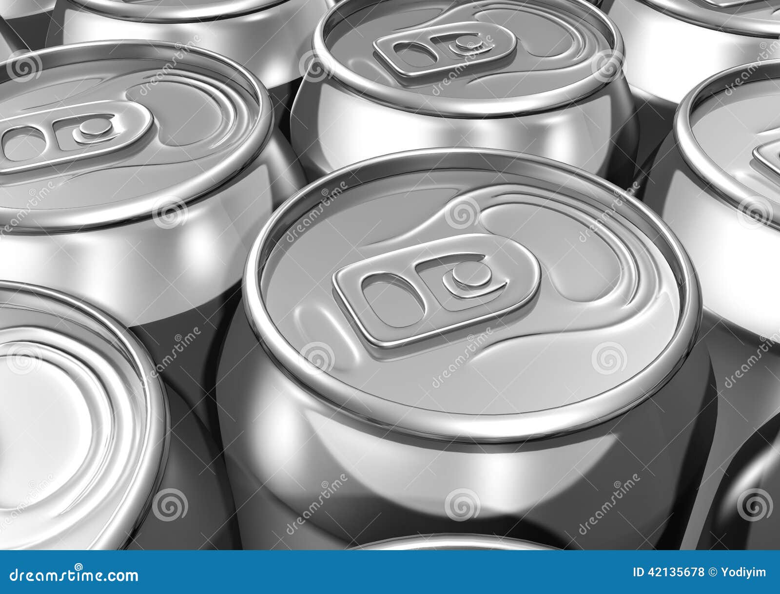Feche Acima Das Latas De Soda Alinhadas Ilustração Stock - Ilustração ...