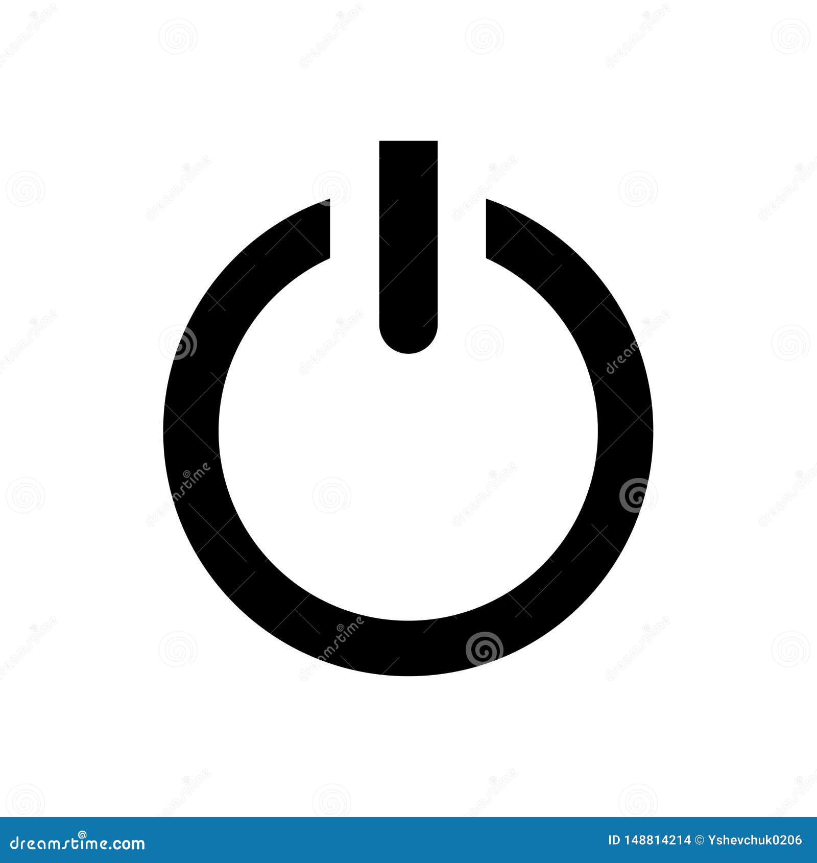 Shut Down Icon. Power on/Off Sign. Vector Illustration Ilustração do ...