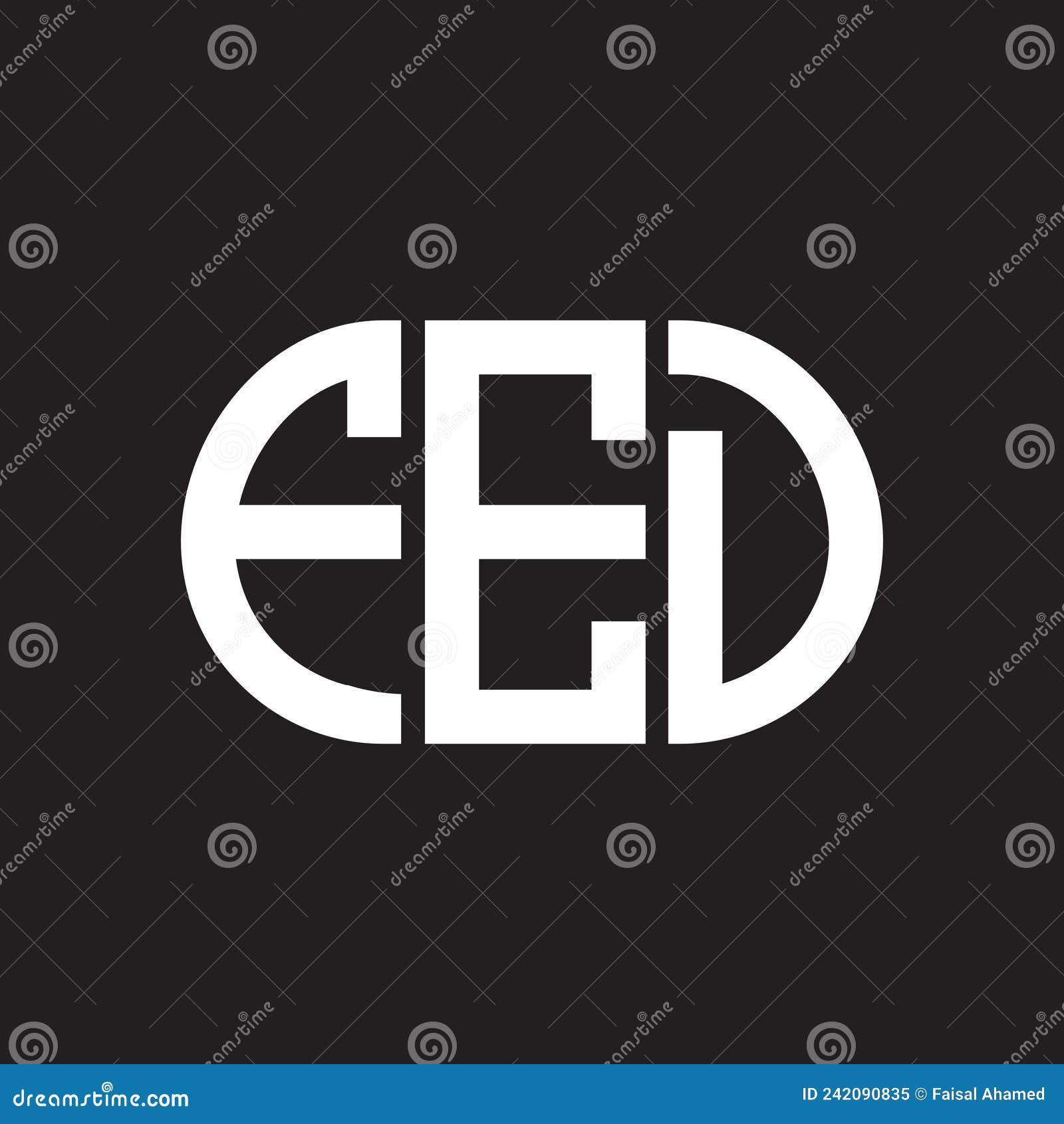 FED Letter Logo Design on Black Background. FED Creative Initials ...