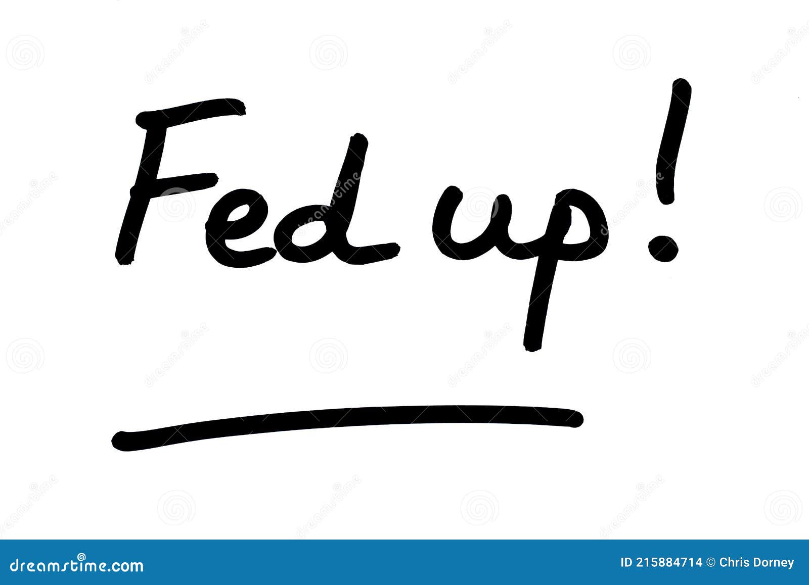 Fed up stock illustration. Illustration of dissatisfied - 215884714