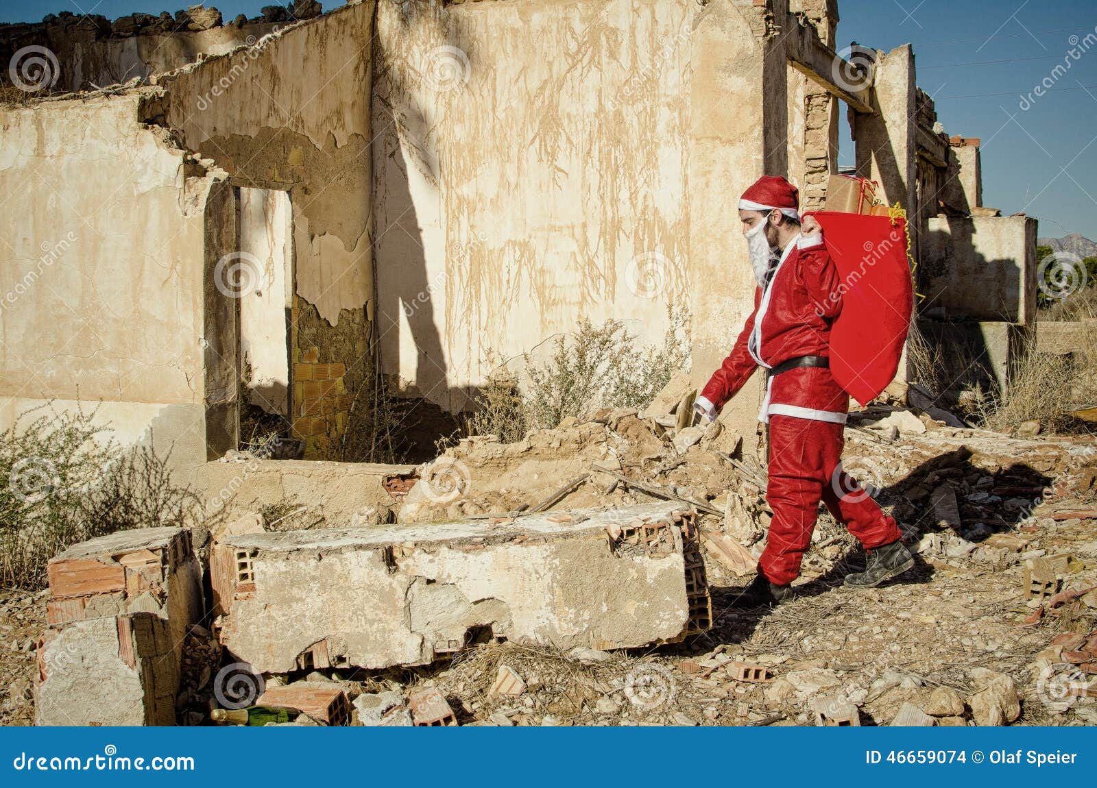 Fed up Santa Claus stock photo. Image of frustrated, gifts - 46659074