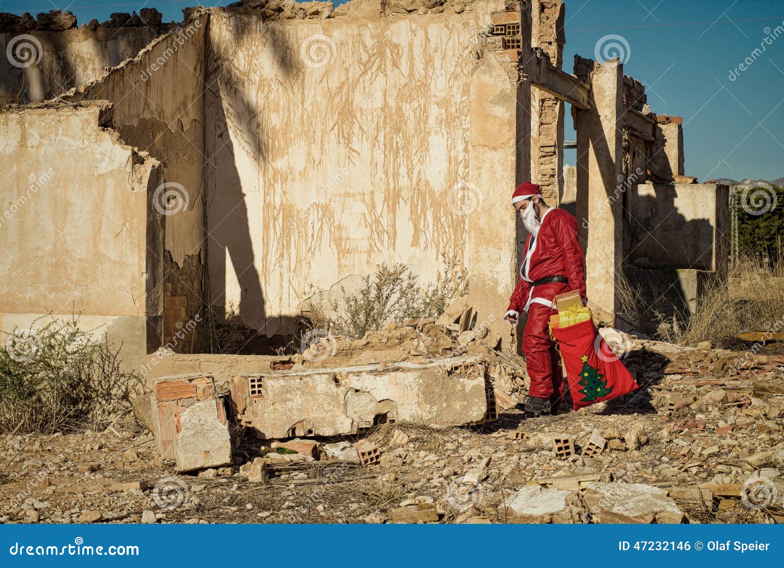Fed up Santa stock photo. Image of working, carry, burnout - 47232146