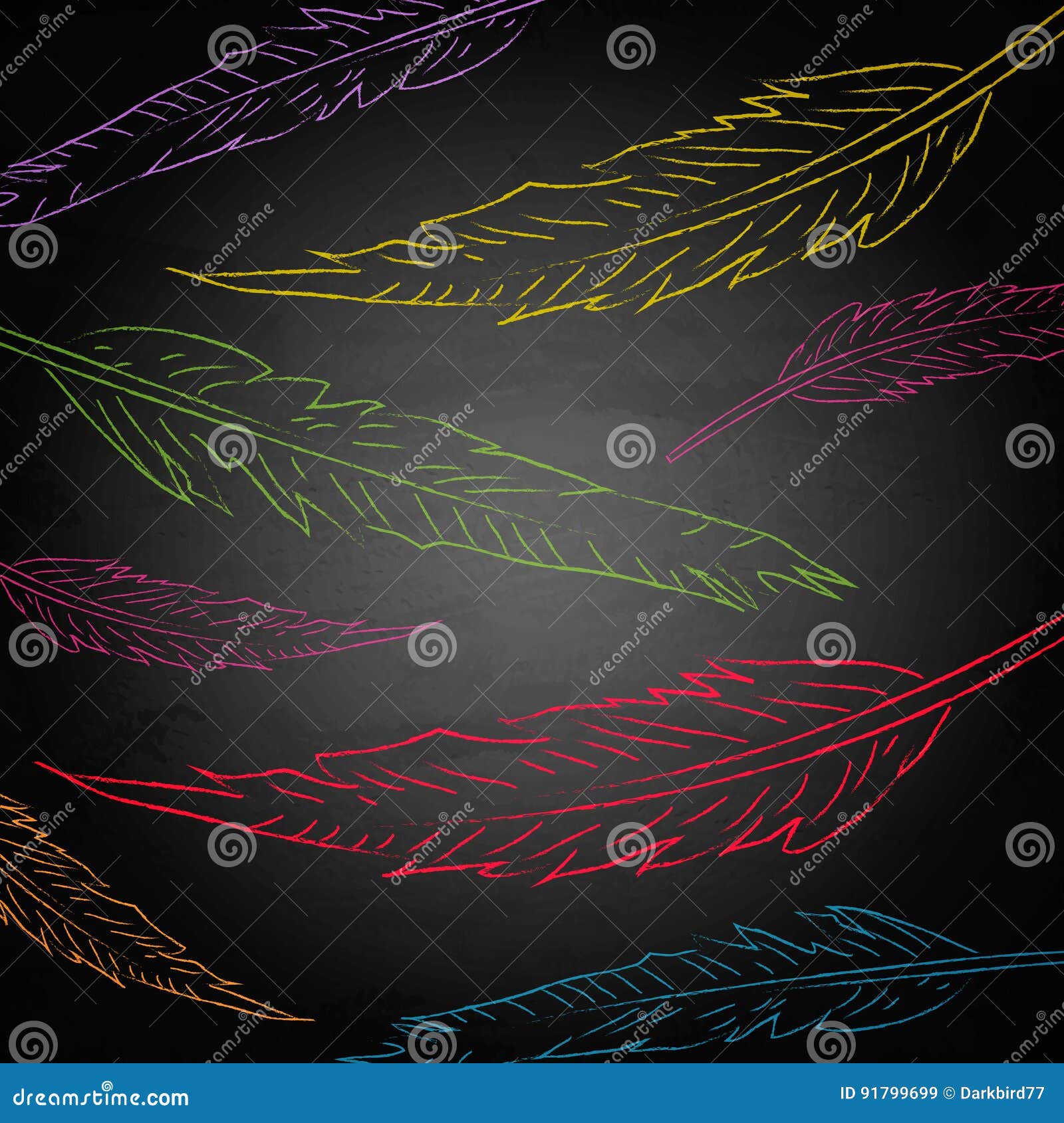 Feder Auf Tafeltafelhintergrund Vektor Abbildung - Illustration von ...