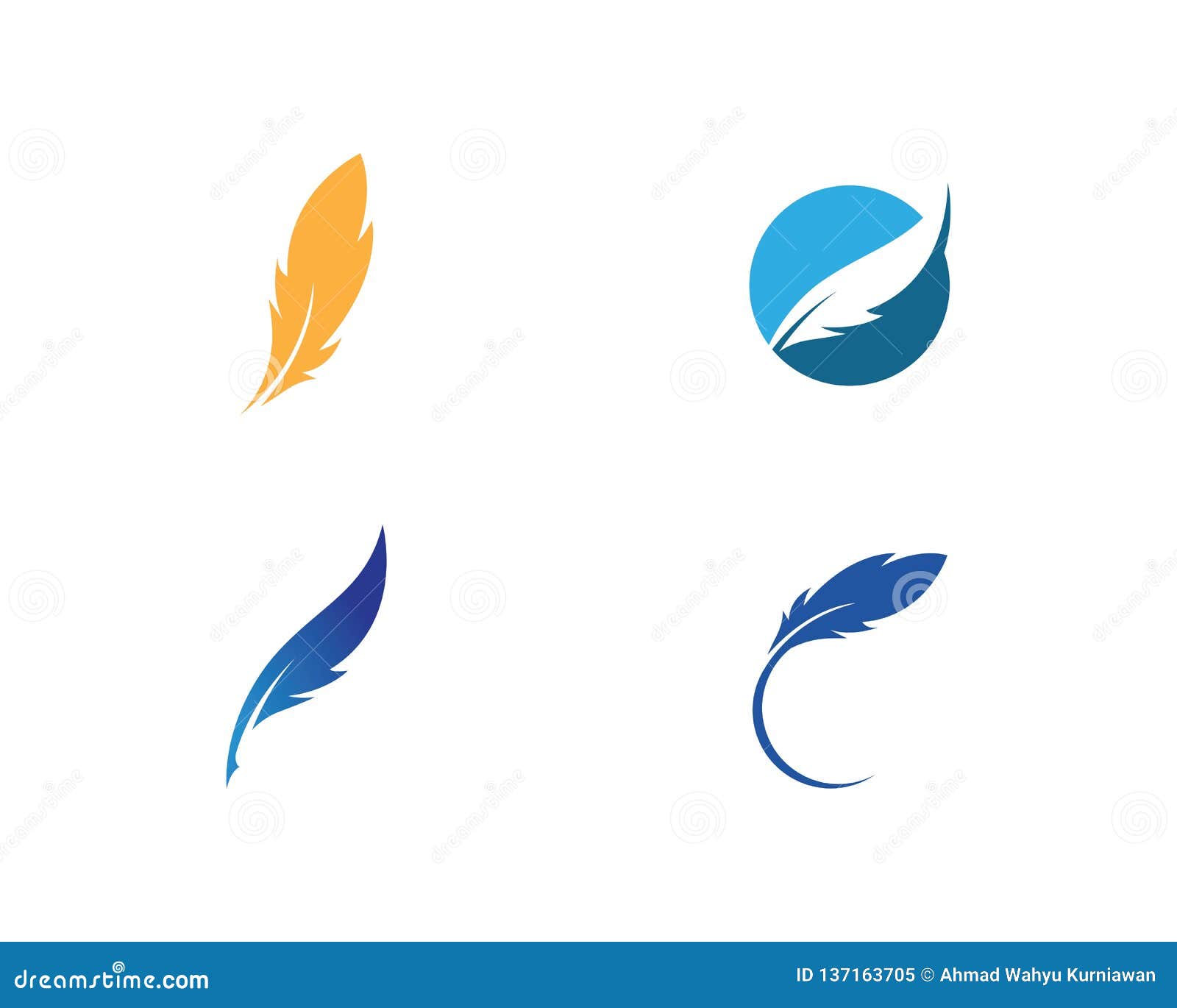 Feder Logo Vector vektor abbildung. Illustration von zeichnung - 137163705