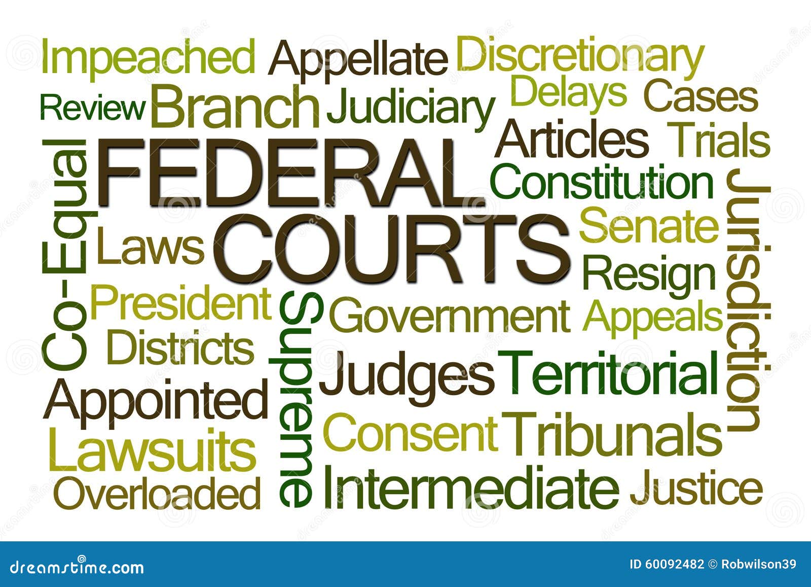 Federal Courts Word Cloud stock illustration. Illustration of appeals ...