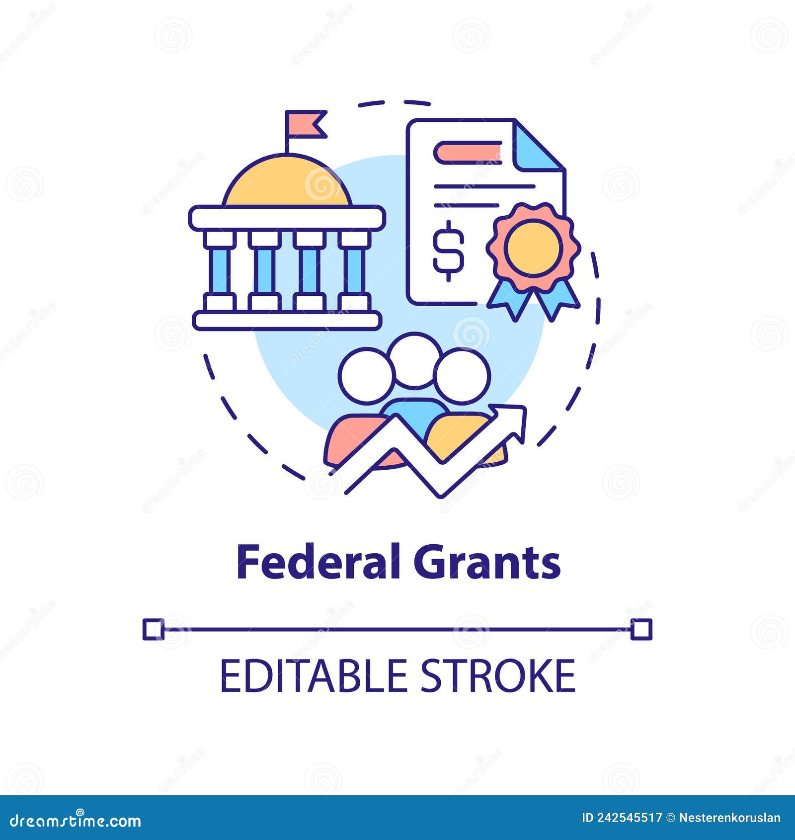 Grants Abstract Digital Banner Yellow Background Stock Image ...