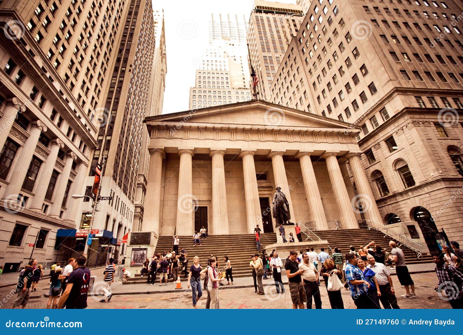 Federal Hall in New York City Editorial Image - Image of figure, famous ...