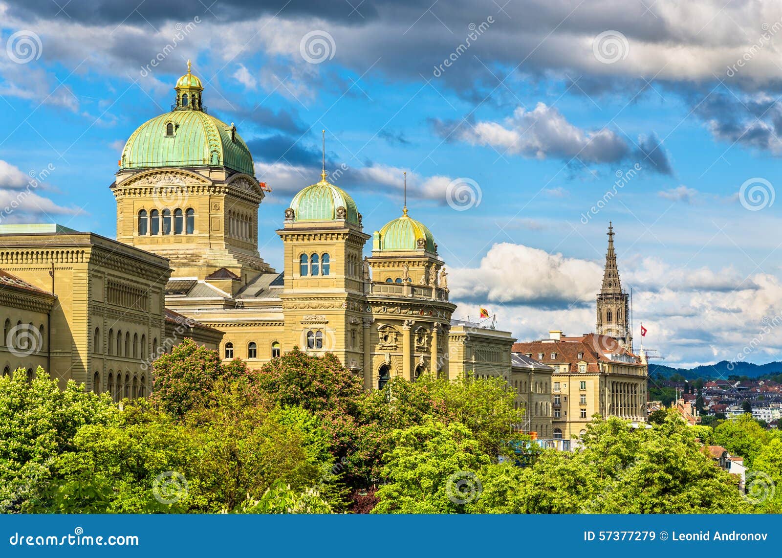 The Federal Palace of Switzerland Stock Image - Image of dome, monument ...