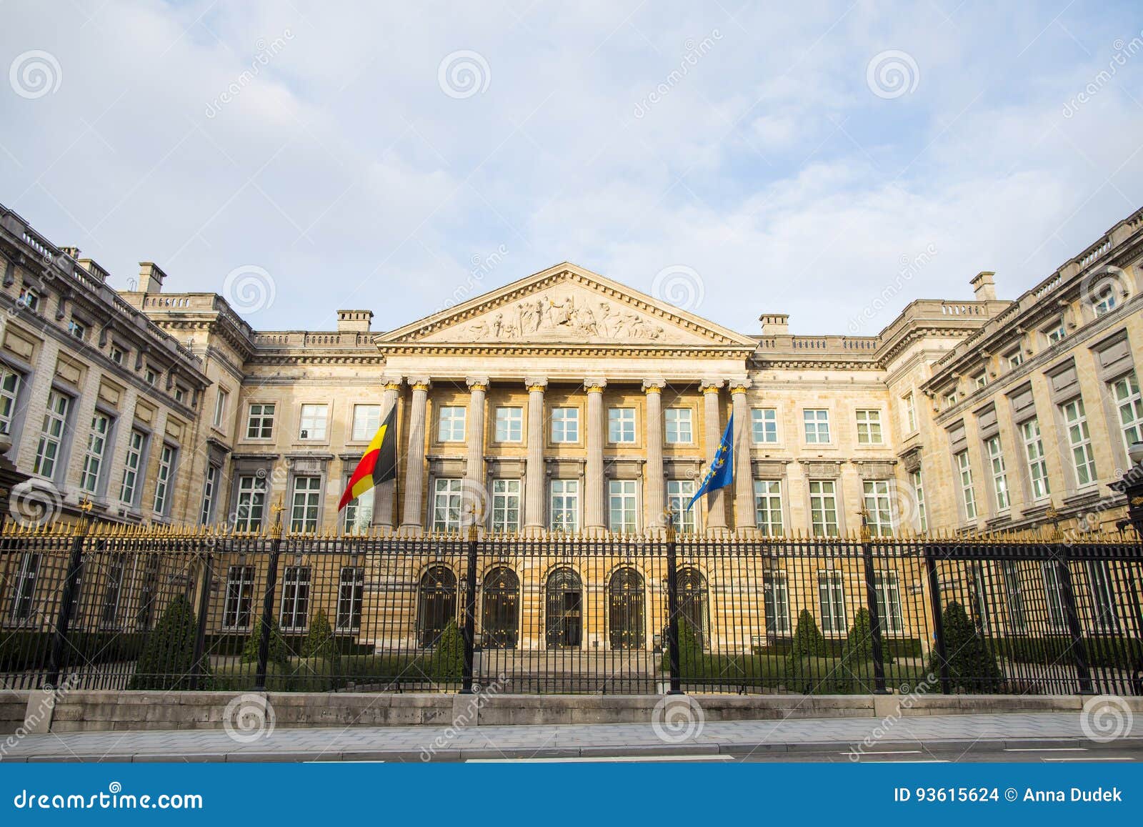 Federal Parliament of Belgium in Brussels. Stock Photo - Image of door ...