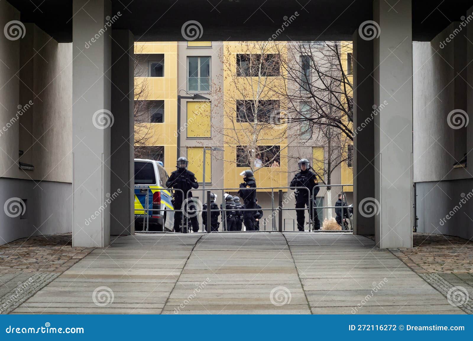 Federal Police Force Blocking the Way Editorial Photography - Image of ...