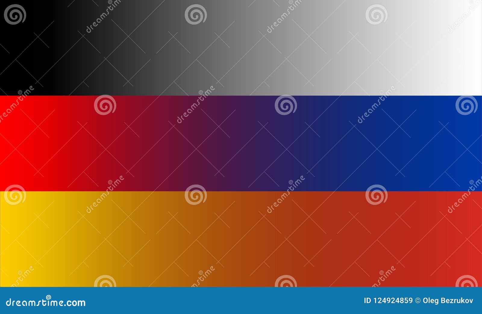 Federal Republic of Germany and Russia Flags in Gradient ...