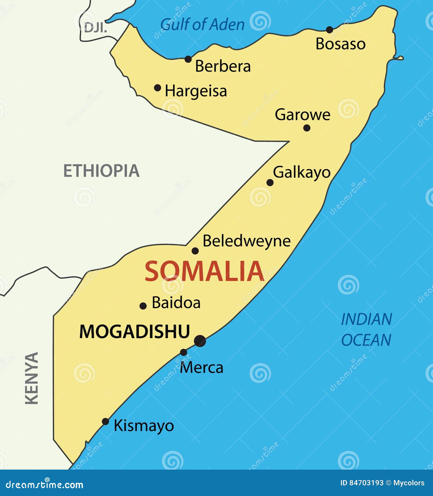 Somalia Map Vector Illustration | CartoonDealer.com #25879532