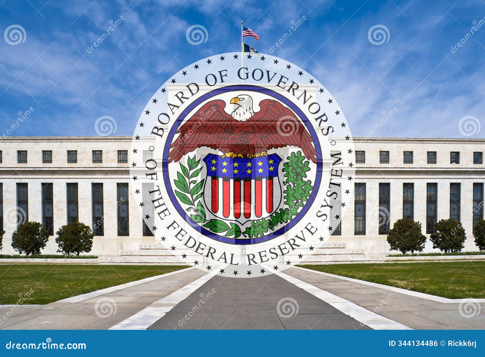 Federal Reserve Building in Washington DC with Federal Reserve System ...