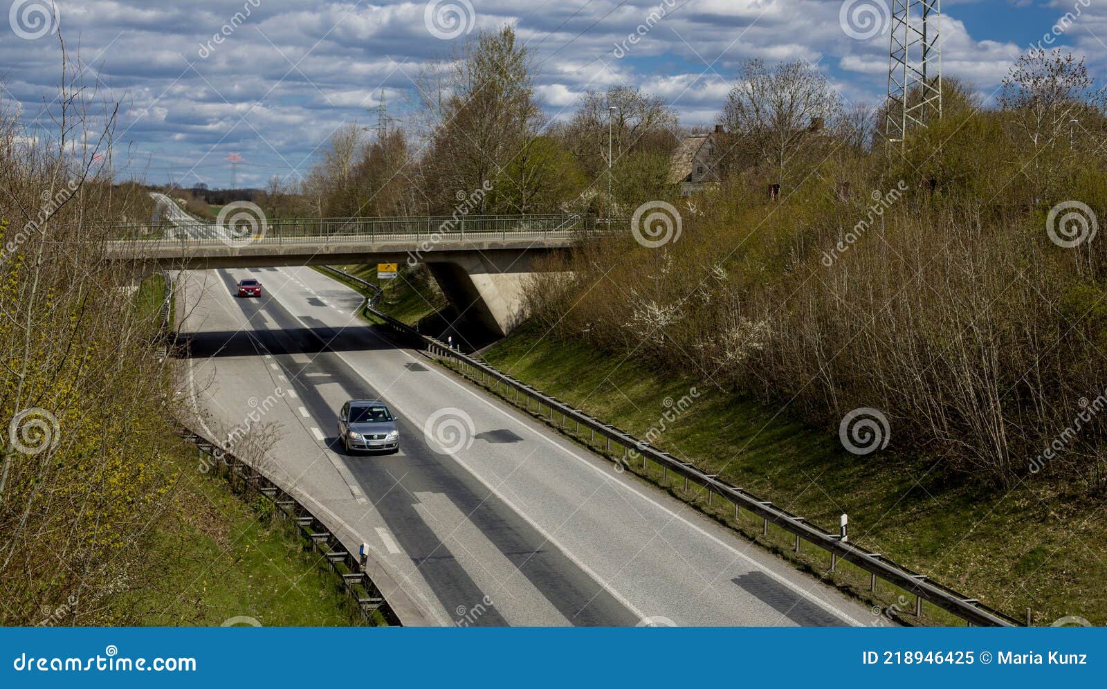 Federal Road in Northern Germany B5 Stock Image - Image of modern ...