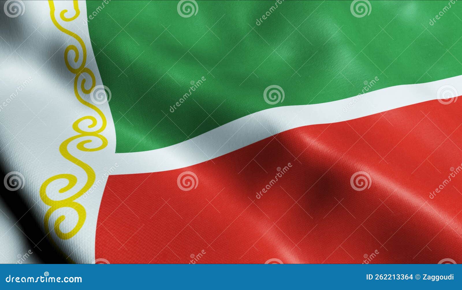 Federal Subjects of Russia Flag of Chechnya Stock Illustration ...