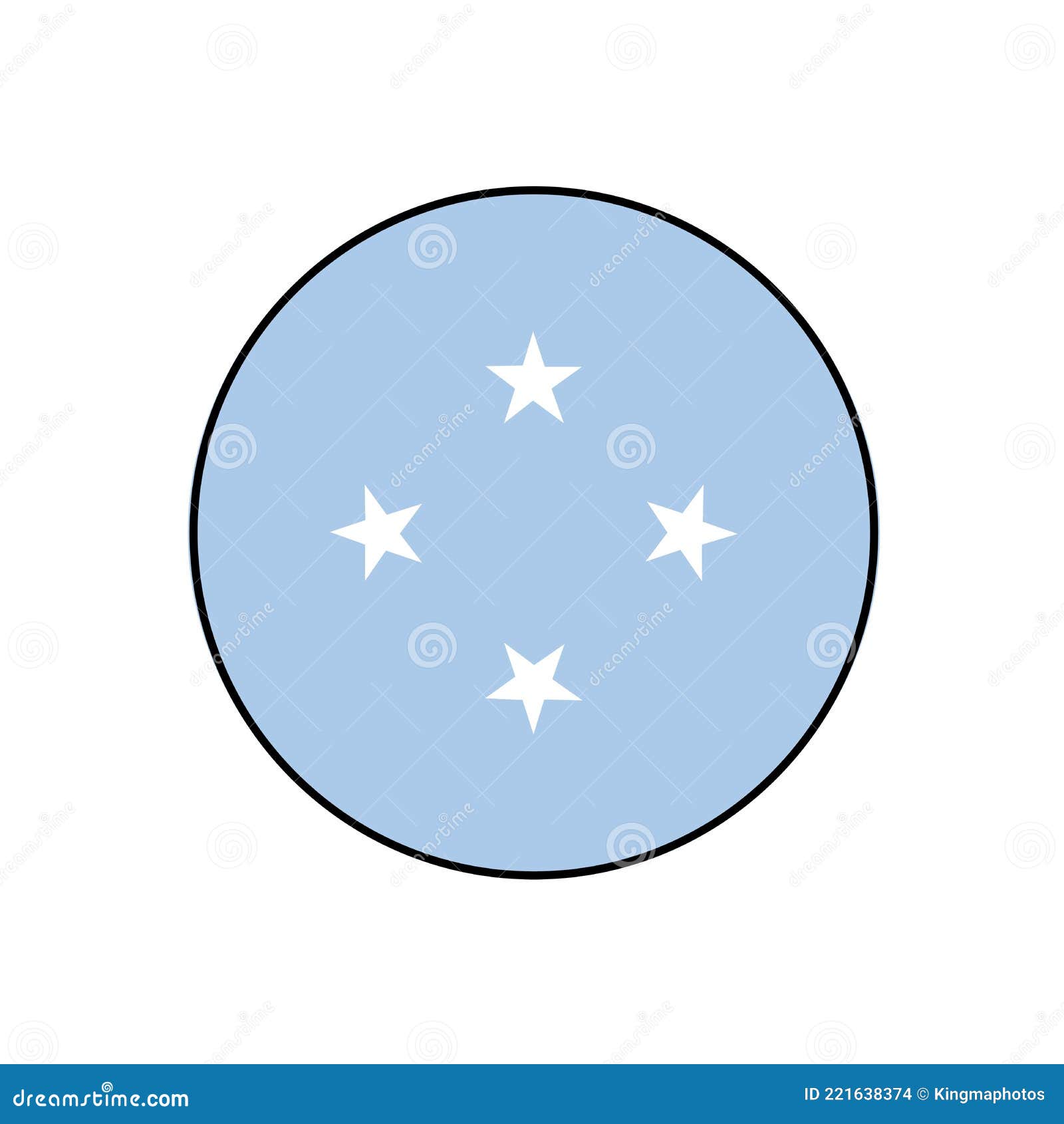 Flag of Federated States of Micronesia FSM Vector Circle â€‹Icon Button ...