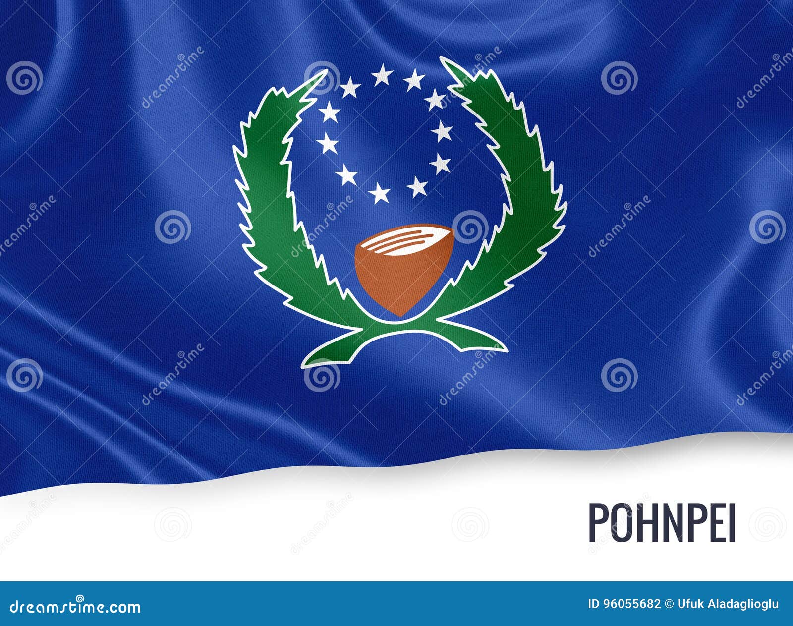 Federated- States of Micronesiastaat Pohnpei-Flagge Stock Abbildung ...