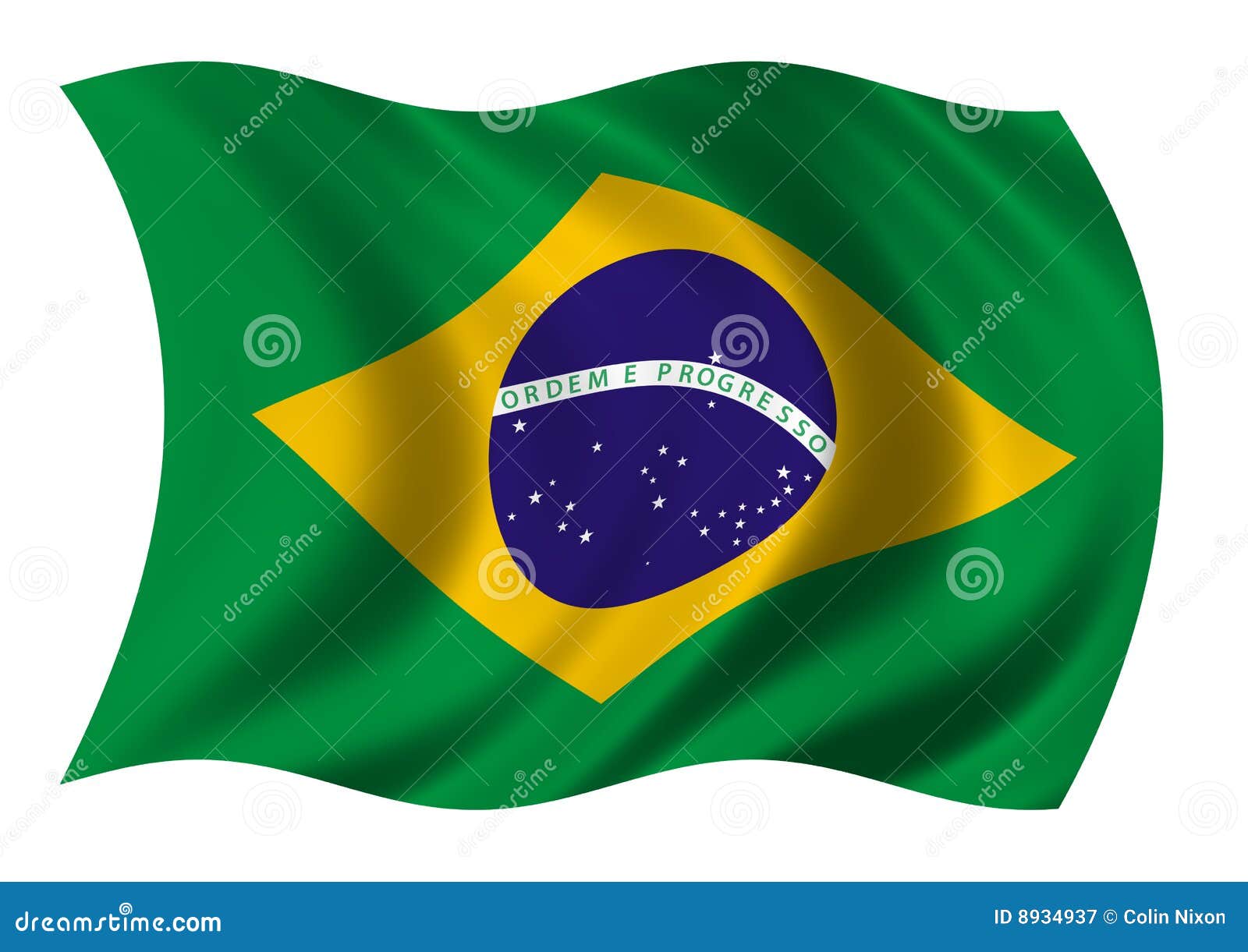 Federative Republic of Brazil Flag Stock Illustration - Illustration of ...