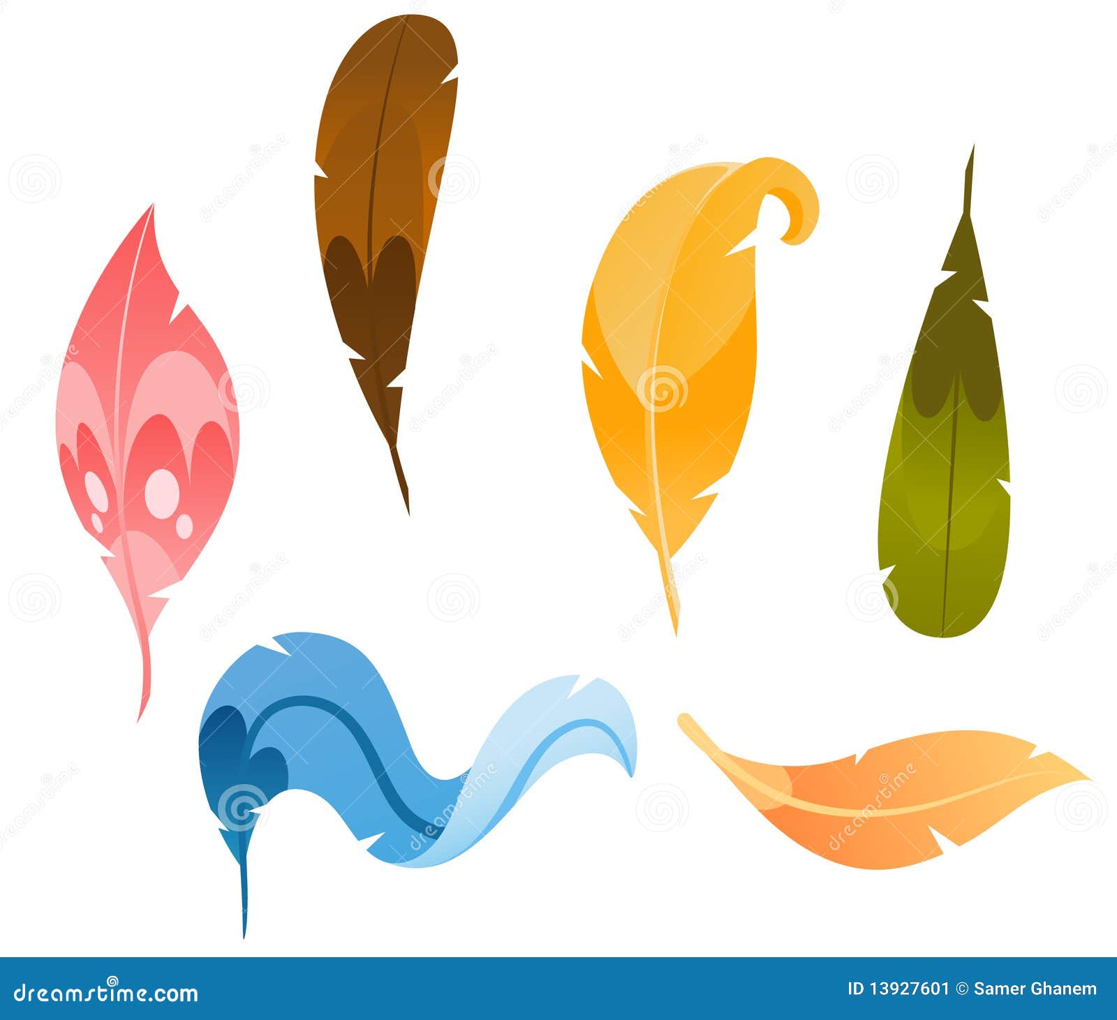 Federn vektor abbildung. Illustration von weich, ansammlung - 13927601