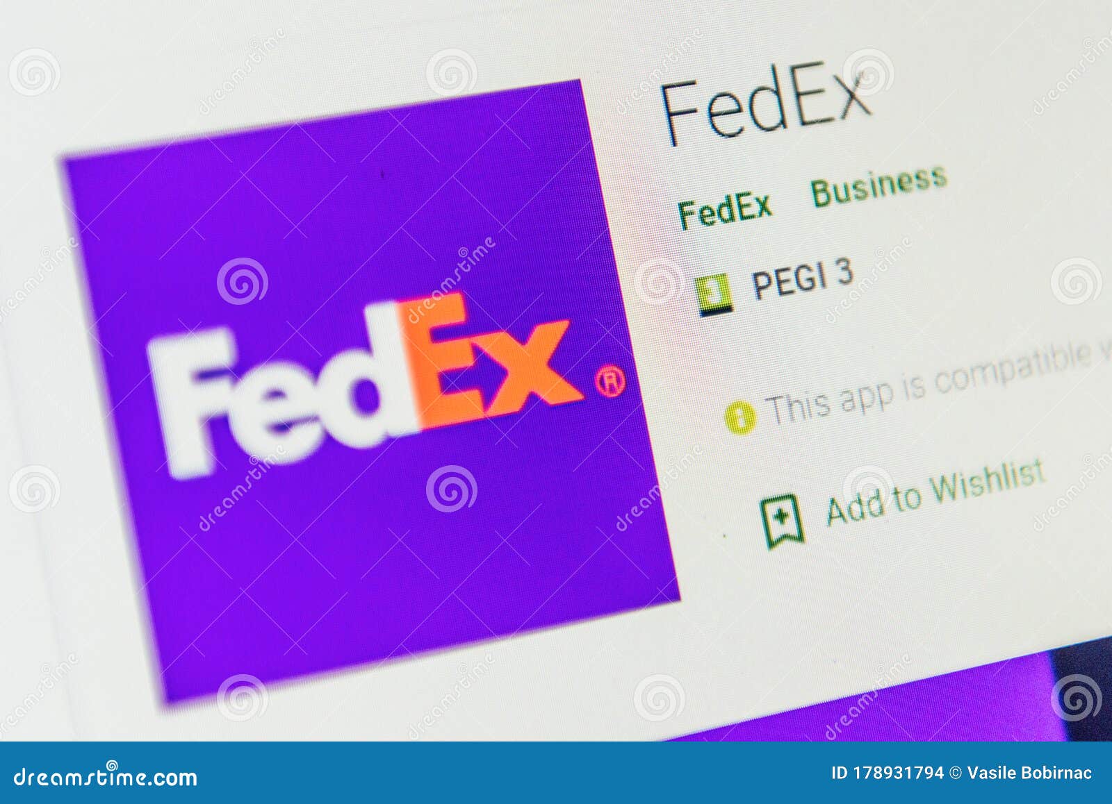 FedEx App Icon. Selective Focus. Editorial Stock Image - Image of ...