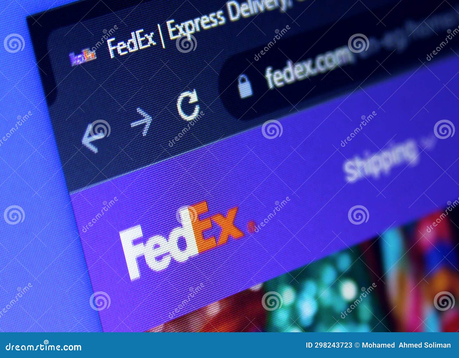 Fedex company logo editorial stock photo. Image of industry - 298243723