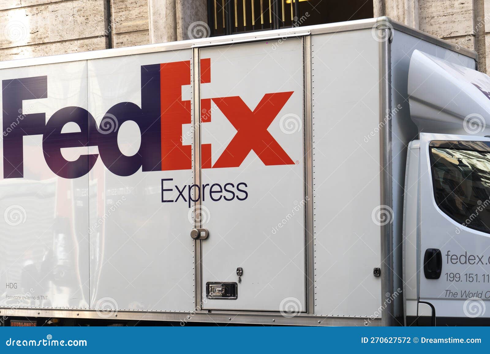 FedEx Express delivery van editorial photography. Image of transport ...