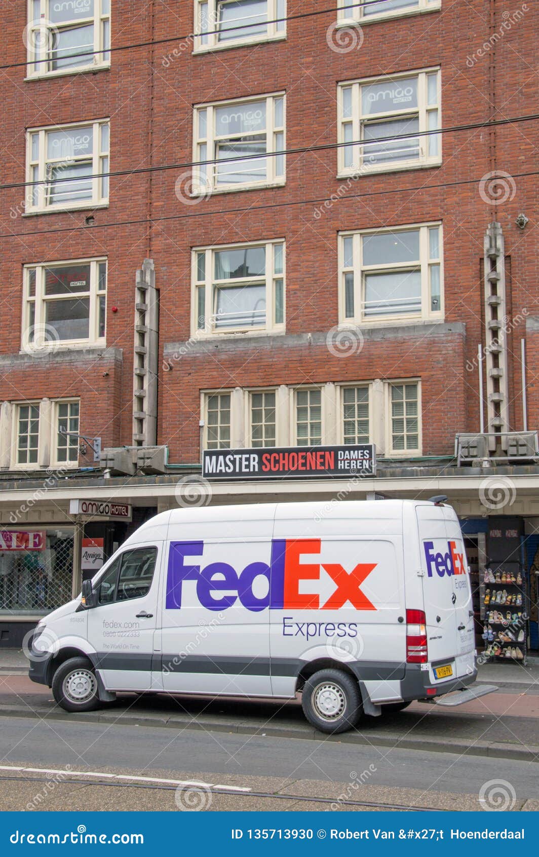 FedEx Van at Amsterdam East the Netherlands 2018 Editorial Image ...