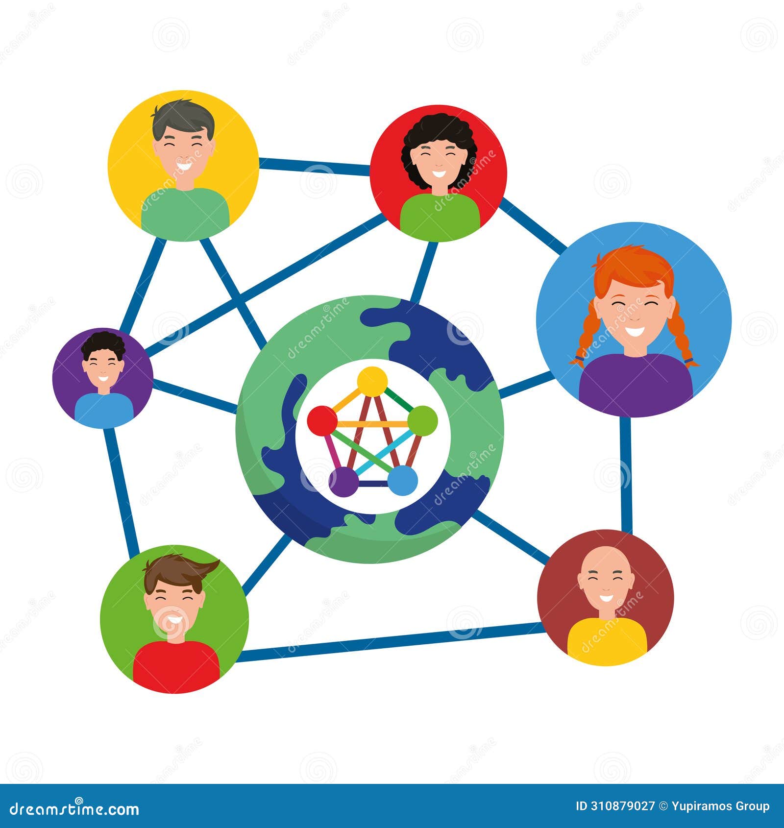 Fediverse Network Social Connection Stock Vector - Illustration of tech ...